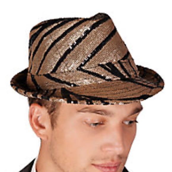 Spirit | Accessories | Spirit Halloween 2s Fedora Top Hat Black Gold ...